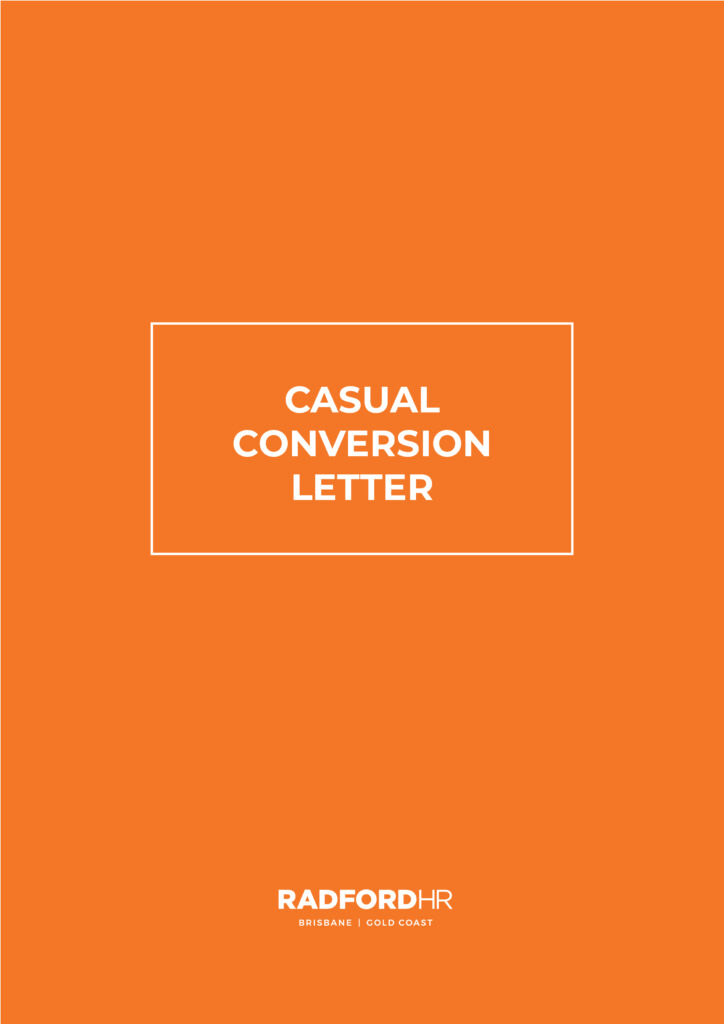 Casual Conversion Letter - Radford HR
